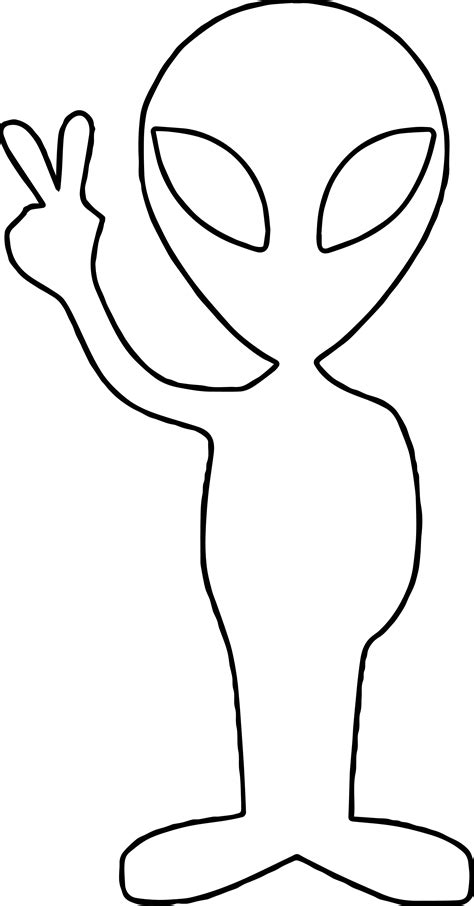 Alien Head Coloring Pages