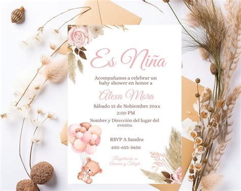 Invitación para Baby Shower En Español Imprimirble Invitacion para