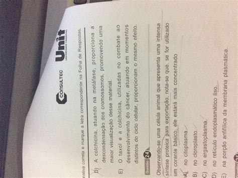 23 gabarito letra E pq nao pode ser letra D Explicaê