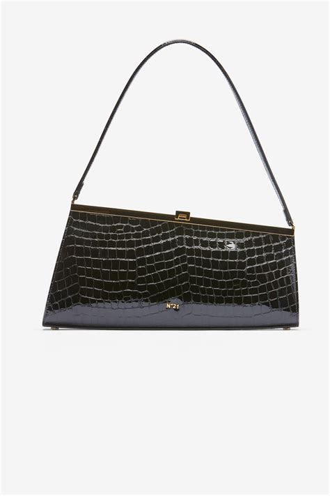 Jeanne Croc Effect Leather Shoulder Bag N Official Online Store