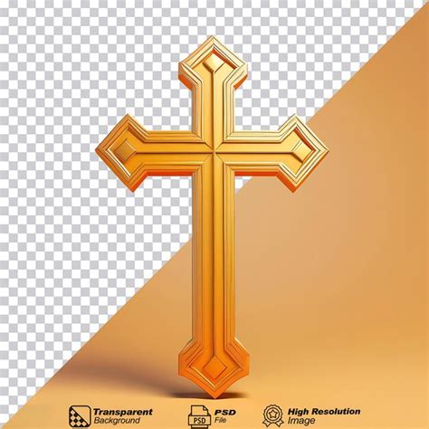 Christian Cross Isolated On Transparent Background Premium AI