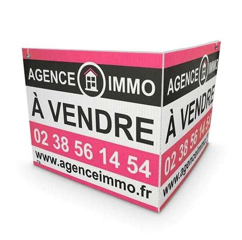 Panneau immobilier double ou forme en V personnalisé