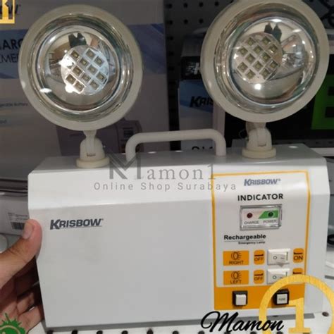 Jual Lampu Emergency Krisbow Lampu Darurat Twin Spot Kota Surabaya