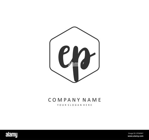 ep initial letter handwriting and signature logo a concept handwriting initial logo with