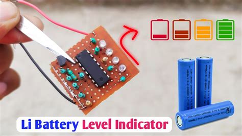 How To Make Battery Level Indicator With Animated Circuit Youtube
