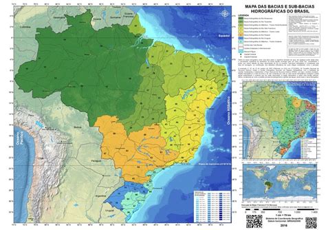 Mapa Das Bacias E Sub Bacias Do Brasil MAP OF BASINS AND SUB BASIN