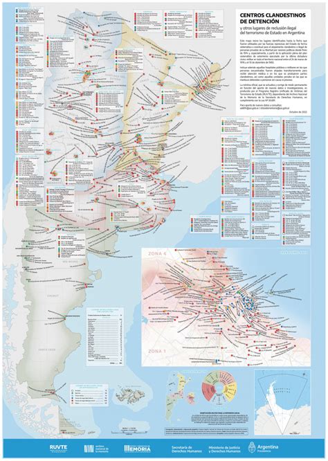 Mapas de centros clandestinos de detención CCD y hechos represivos
