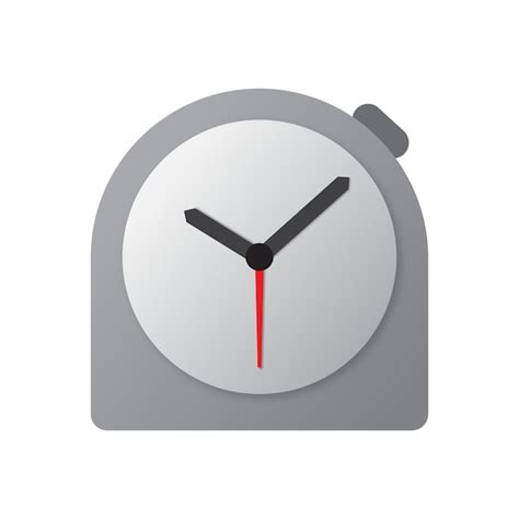 Icono De Reloj Gris Vectorial Vector Premium