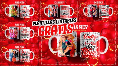 Plantillas Para Sublimar Cojin Y Taza Dia Del Amor Con Editables