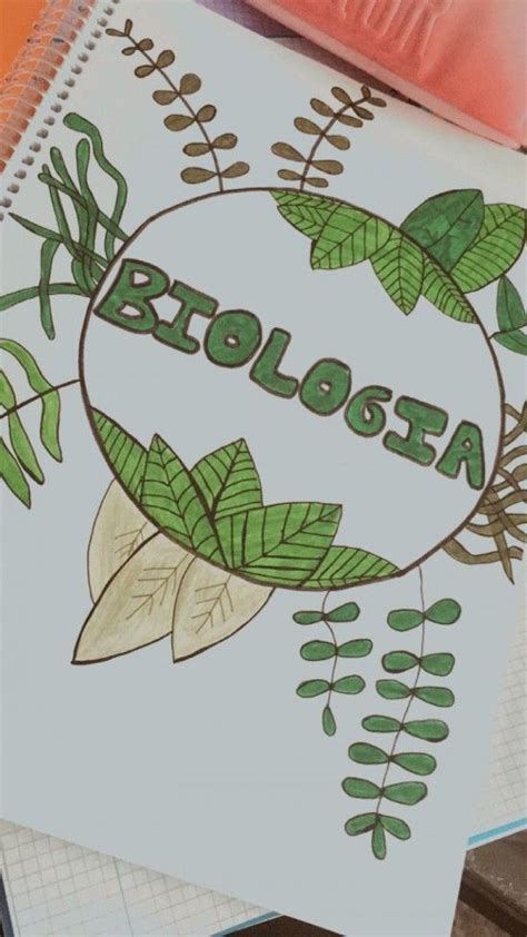 Portadas de biología bonitas ideas fáciles