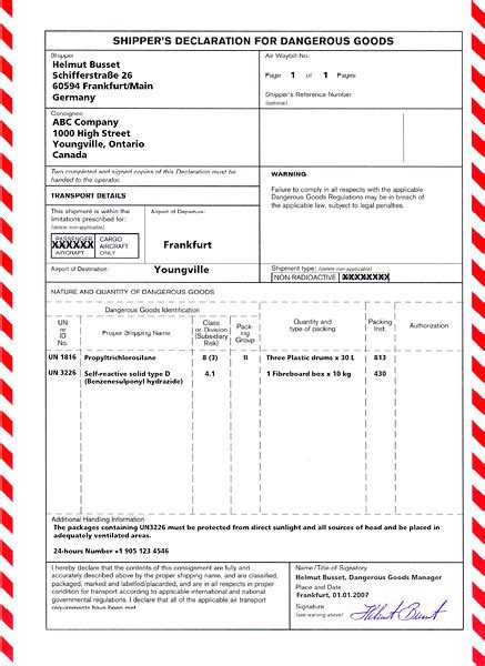 Shippers Declaration For Dangerous Goods Air Cargo How It Works Porn