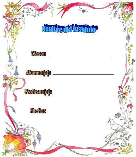 10 Carátulas para cuadernos en pergaminos Carátulas para Cuadernos