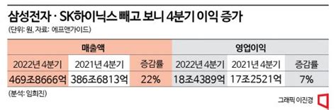 삼성전자SK하이닉스 빼면 매출도 영업이익도 늘었는데 네이트 뉴스