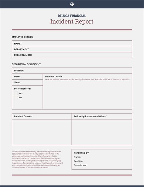 How To Write An Incident Report Templates Venngage