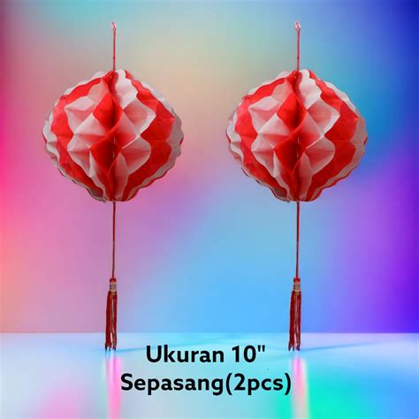 Jual Lampion Kertas PVC Merah Putih Hiasan Dekorasi Dirgahayu HUT
