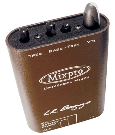L R Baggs Mixpro Dual Channel Belt Clip Preamp Mixer Woodsys Music