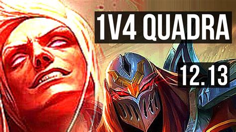 VLAD Vs ZED MID 1v4 Quadra 7 Solo Kills 500 Games 900K Mastery