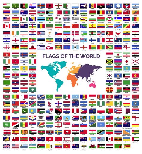 Colección de banderas del mundo Descargar vector