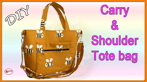 DIY CARRY SHOULDER TOTE BAG TOTE BAG TUTORIAL DIY BAG SEWING