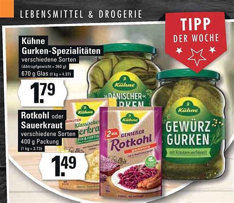 Kühne Gurken spezialitäten Rotkohl Oder Sauerkraut Angebot bei Meyer s