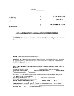 Fillable Online Debt Claim Case Procedures Gregg County Fax Email