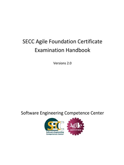 secc agile foundation certificate examination handbook v2 0 download free pdf agile