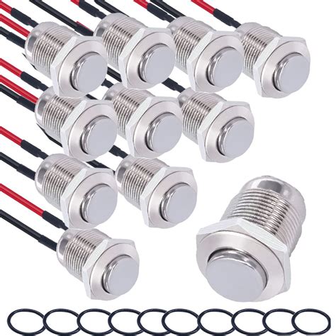 RUNCCI YUN 10 Pieces 12 Mm Momentary Push Button India Ubuy
