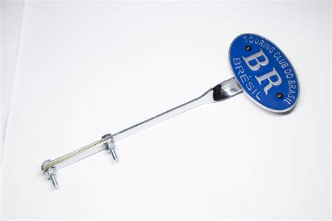 Emblema BR Touring AZUL Suporte de Fixação FUSCA Guedes e Miranda