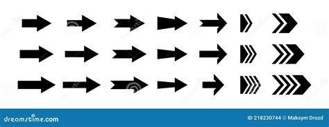 Conjunto De Iconos De Flecha Vectorial Colección De Punteros Stock de