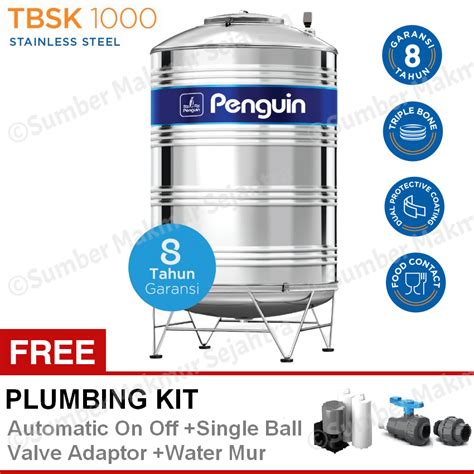 Penguin Toren Tandon Tangki Air Stainless 1000 Liter TBSK 1000