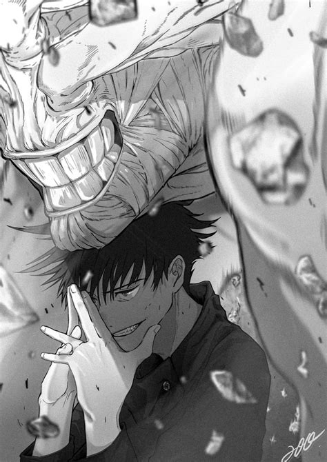 Fushiguro Megumi And Mahoraga Jujutsu Kaisen Drawn By Hatsuka 20