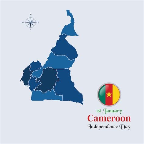 Premium Vector Cameroon Map And Flag Flag Map Of Cameroon Vector