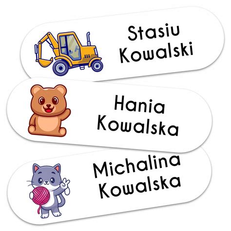 Naklejki Imienne Do Obuwia Imienniki Dzieci Szt Allegro Pl