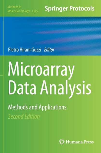 microarray data analysis methods and applications edition 2 by pietro hiram guzzi