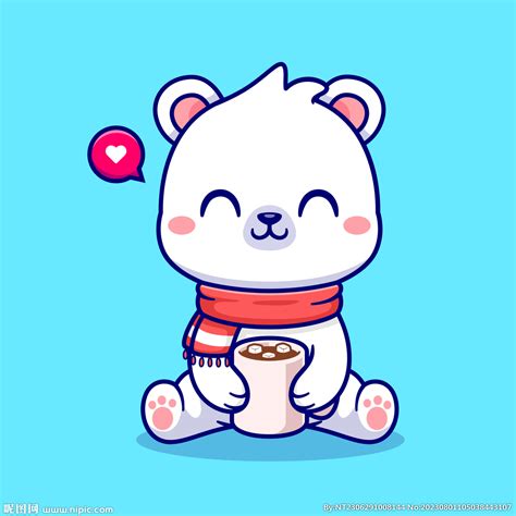 北极熊卡通插画素材设计图 卡通设计 广告设计 设计图库 昵图网