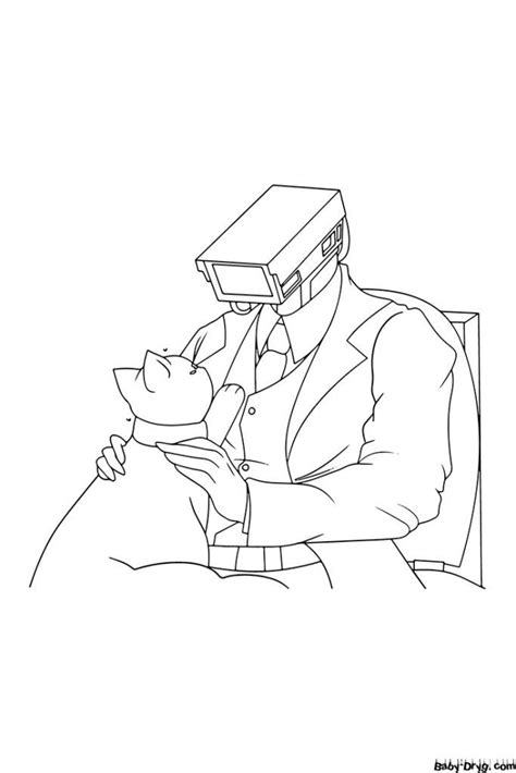 Coloring Page Terrifying Titan SpeakerMan Coloring Skibidi Toilet