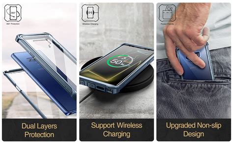 Amazon Dexnor For Galaxy Note 9 Case With Screen Protector Clear