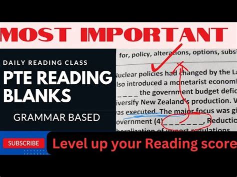 PTE Reading Fill In The Blanks Pte Reading Tips Reading And Writing