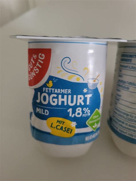 Gut Günstig Fettarmer Joghurt mild mit L Casei 1 8 Fett Kalorien