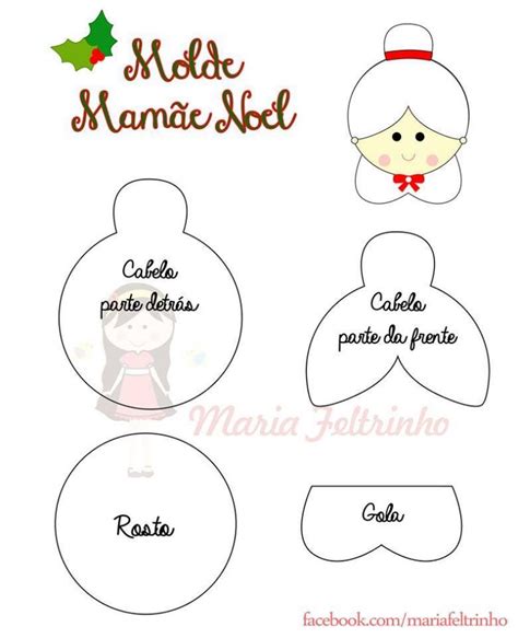 Pingentes de Natal em Feltro Moldes Gratuitos Faça Você Mesmo