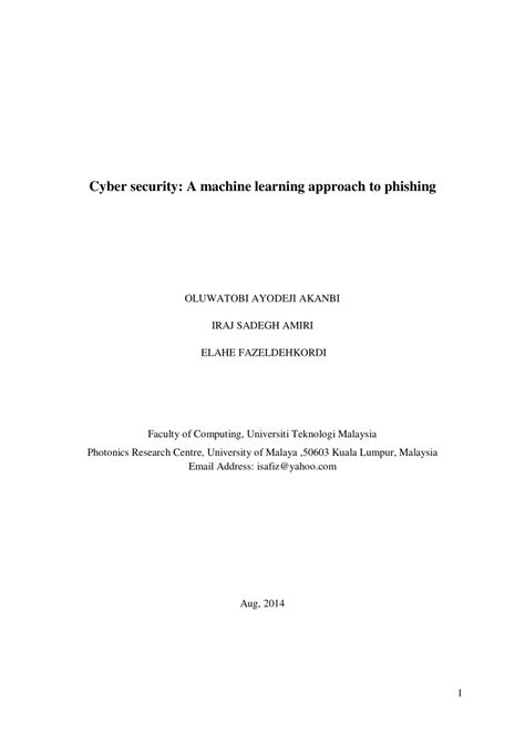 pdf a machine learning approach to phishing detection and defense