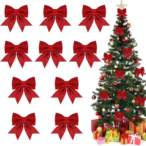 Fiocchi Per Albero Di Natale ACTOYS 10 Pezzi Fiocchi Natalizi