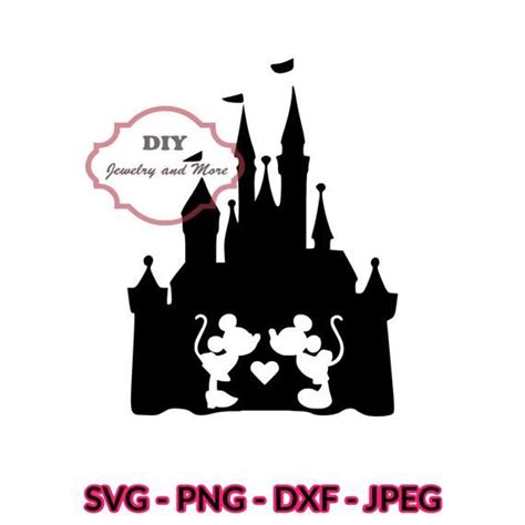 Mickey Disney Castle JPEG SVG DXF Drawing Illustration Digital Art