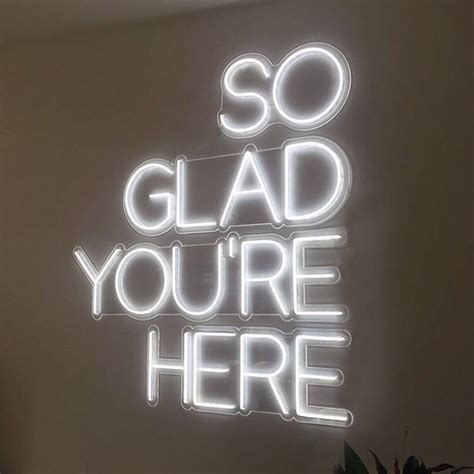 So Glad You Re Here Neon Sign Wedding Backdrop Wall Etsy
