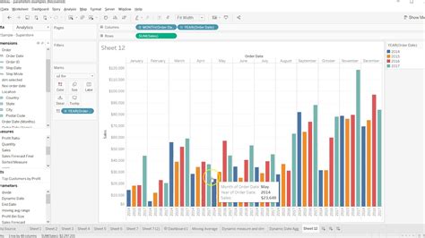 Create Side By Side Bar Chart In Tableau Chart Examples