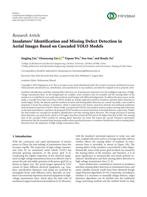 pdf insulators identification and missing defect detection in aerial images based on cascaded