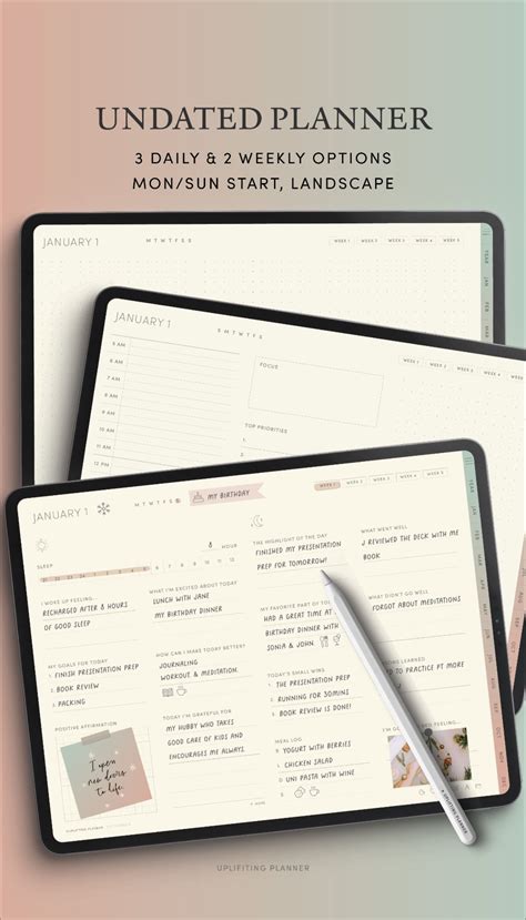 2023 Digital Planner For Goodnotes Ipad Dated Gratitude Journal Bujo