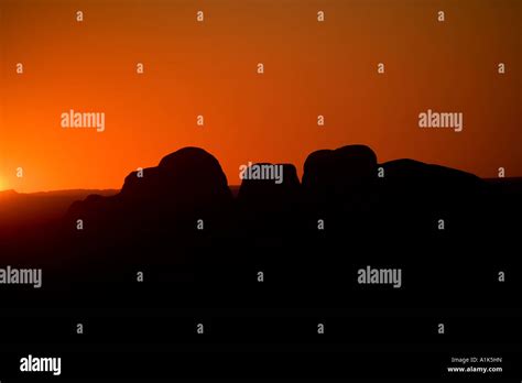 Sunset Over Kata Tjuta The Olgas Uluru Kata Tjuta National Park World