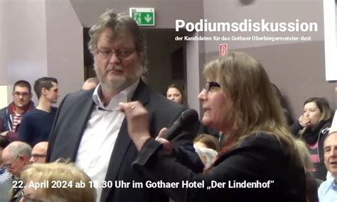Podiumsdiskussion vor den Kommunalwahlen Gemeinsam für Gotha GOTHA