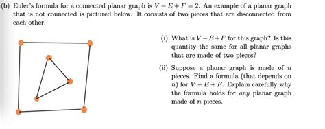 solved 6 euler s formula for connected planar graph is v e f 2 an example of a planar